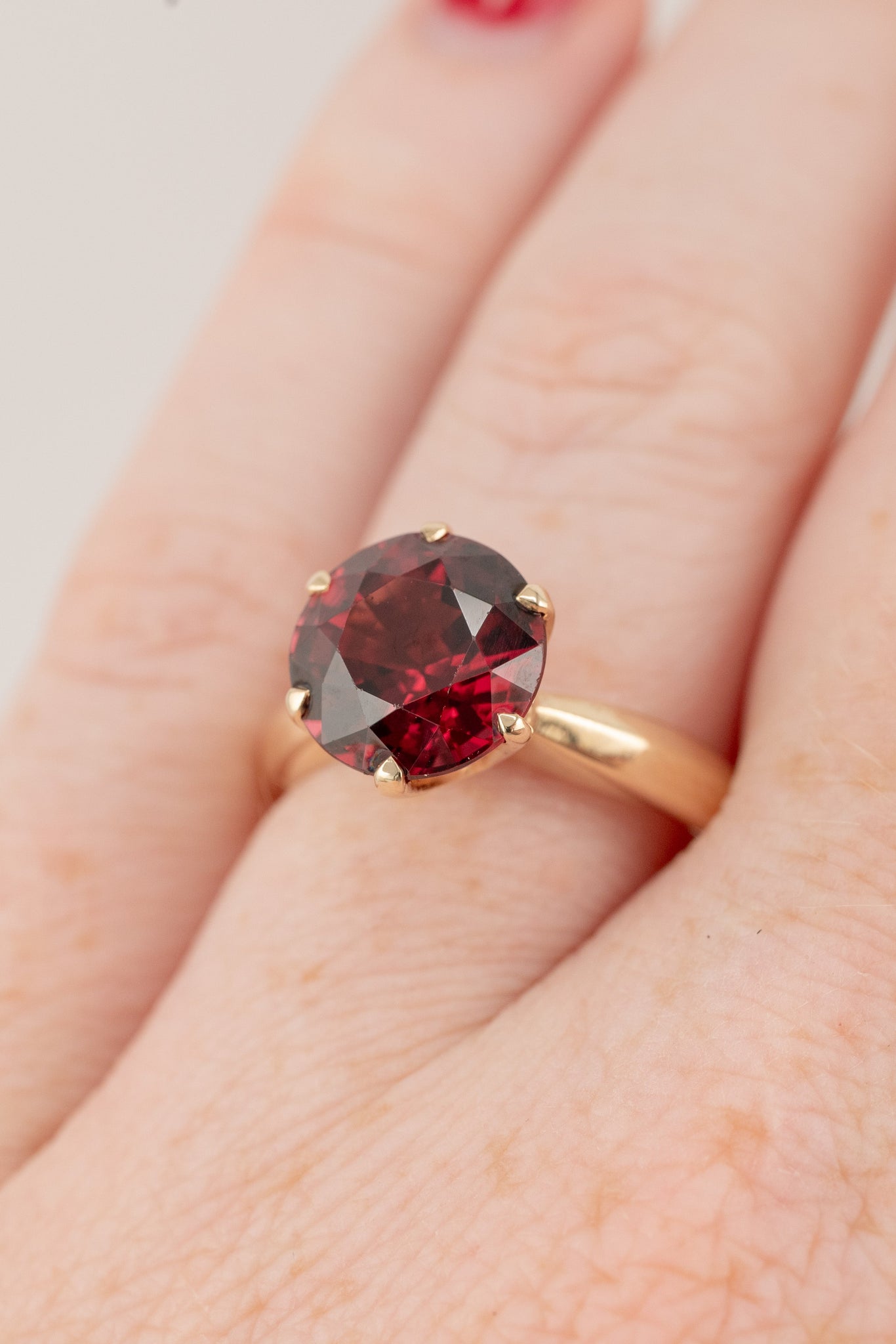 almandine garnet ring